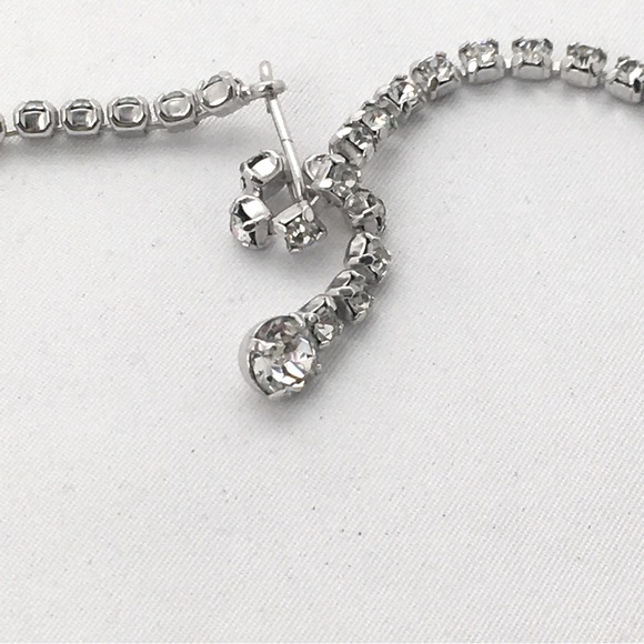 Unmarked | Jewelry | Vintage Clear Rhinestone Necklace | Poshmark